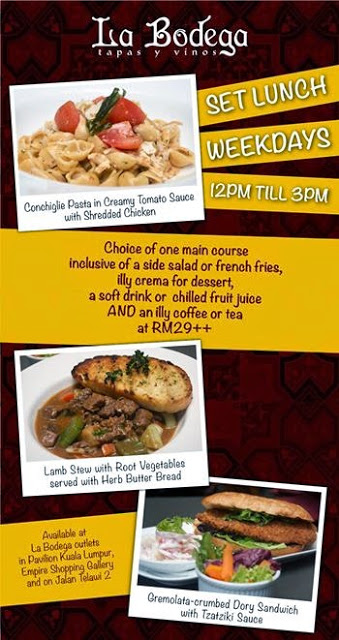 SET LUNCH PROMO AT LA BODEGA | Malaysian Foodie