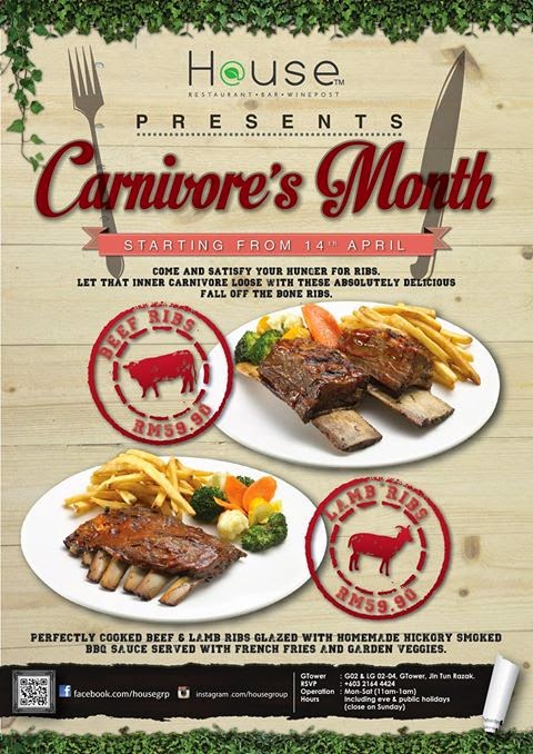 CARNIVORE'S MONTH PROMOTION AT HOUSE.RESTAURANT.BAR .WINEPOST ...