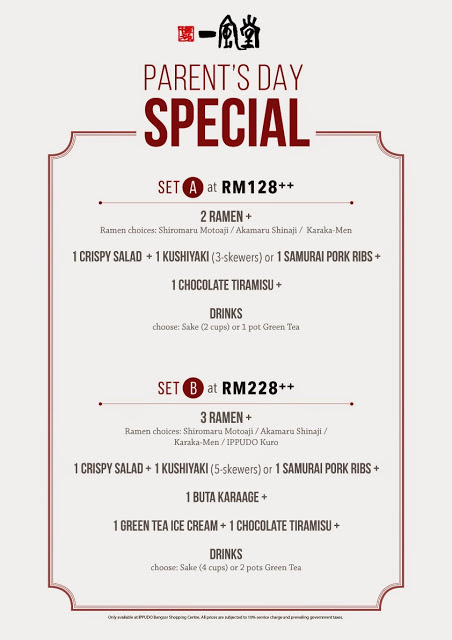 PARENT'S DAY PROMO AT IPPUDO BSC | Malaysian Foodie