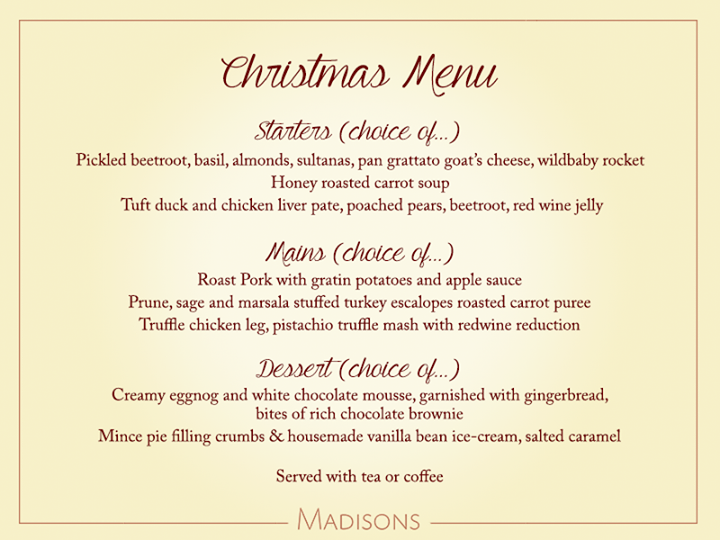 CHRISTMAS MENU @ MADISONS | Malaysian Foodie