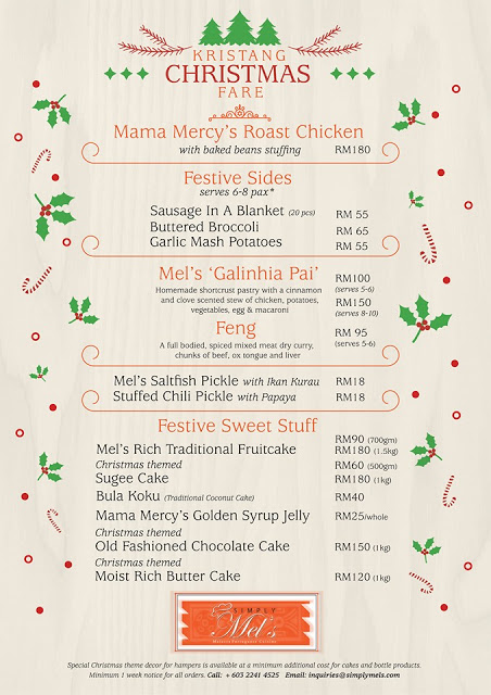 KRISTANG CHRISTMAS FARE @ SIMPLY MEL'S | Malaysian Foodie