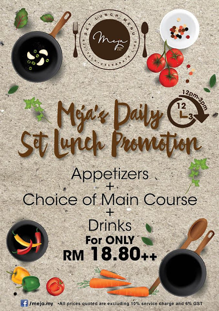 SET LUNCH PROMOTION @ MEJA KITCHEN + BAR | Malaysian Foodie