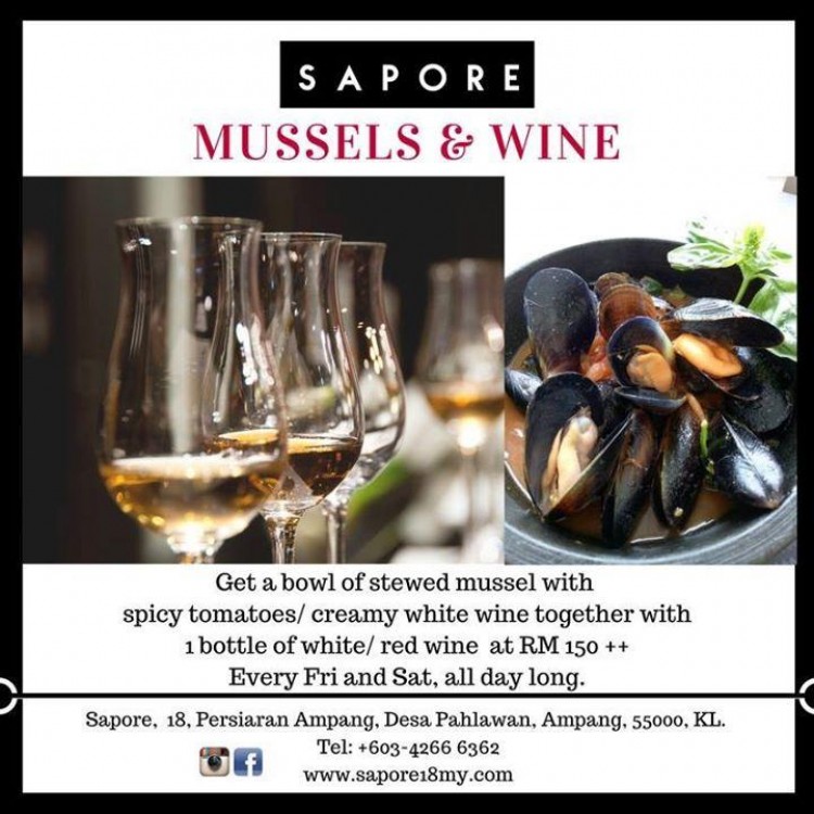 Mussels and Wine Promotion @ Sapore | Malaysian Foodie