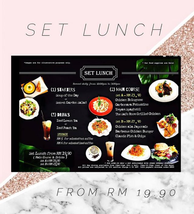 Set Lunch Promotion @ The Safe Room | Malaysian Foodie