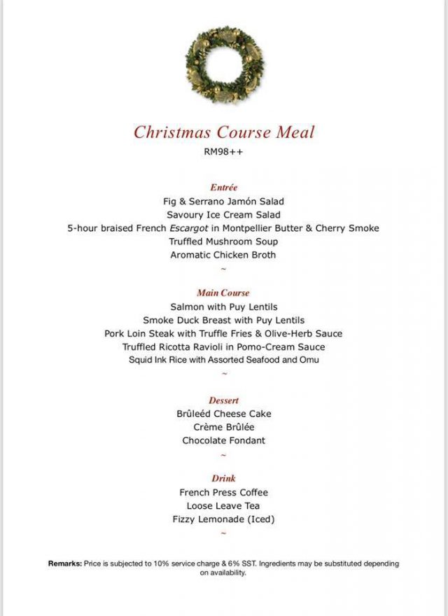 Christmas Course Promotion @ Marco Creative Cuisine , 1 Utama ...