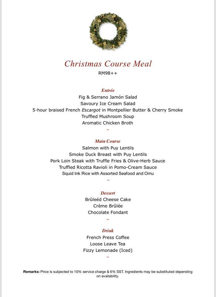 Christmas Course Promotion @ Marco Creative Cuisine , 1 Utama ...