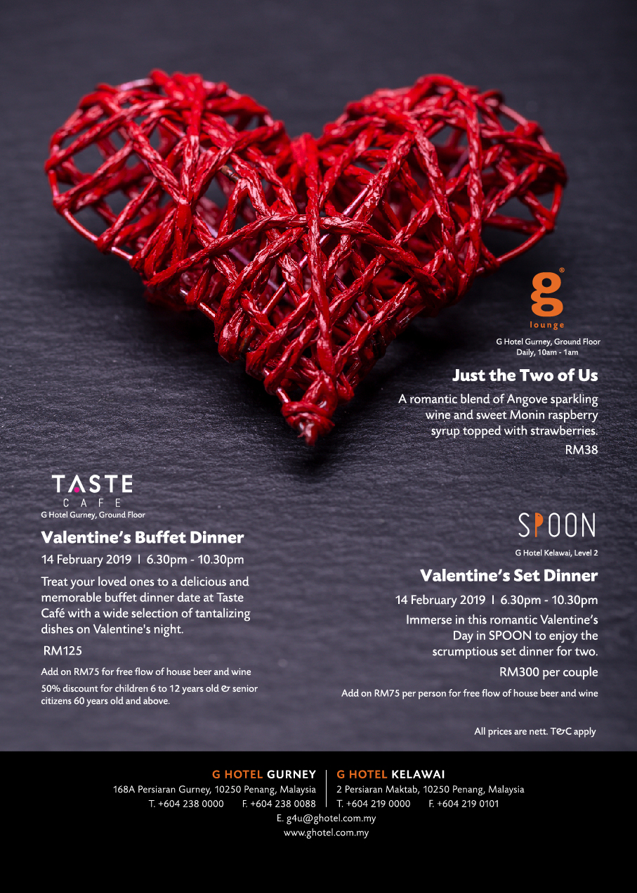 Valentine Day Promo @ G Hotel Penang (2019) | Malaysian Foodie