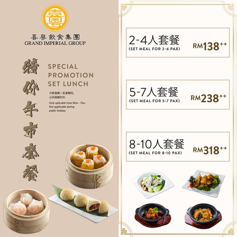 Grand Imperial Restaurant @ Sunway Velocity : “Special Promotion Set ...