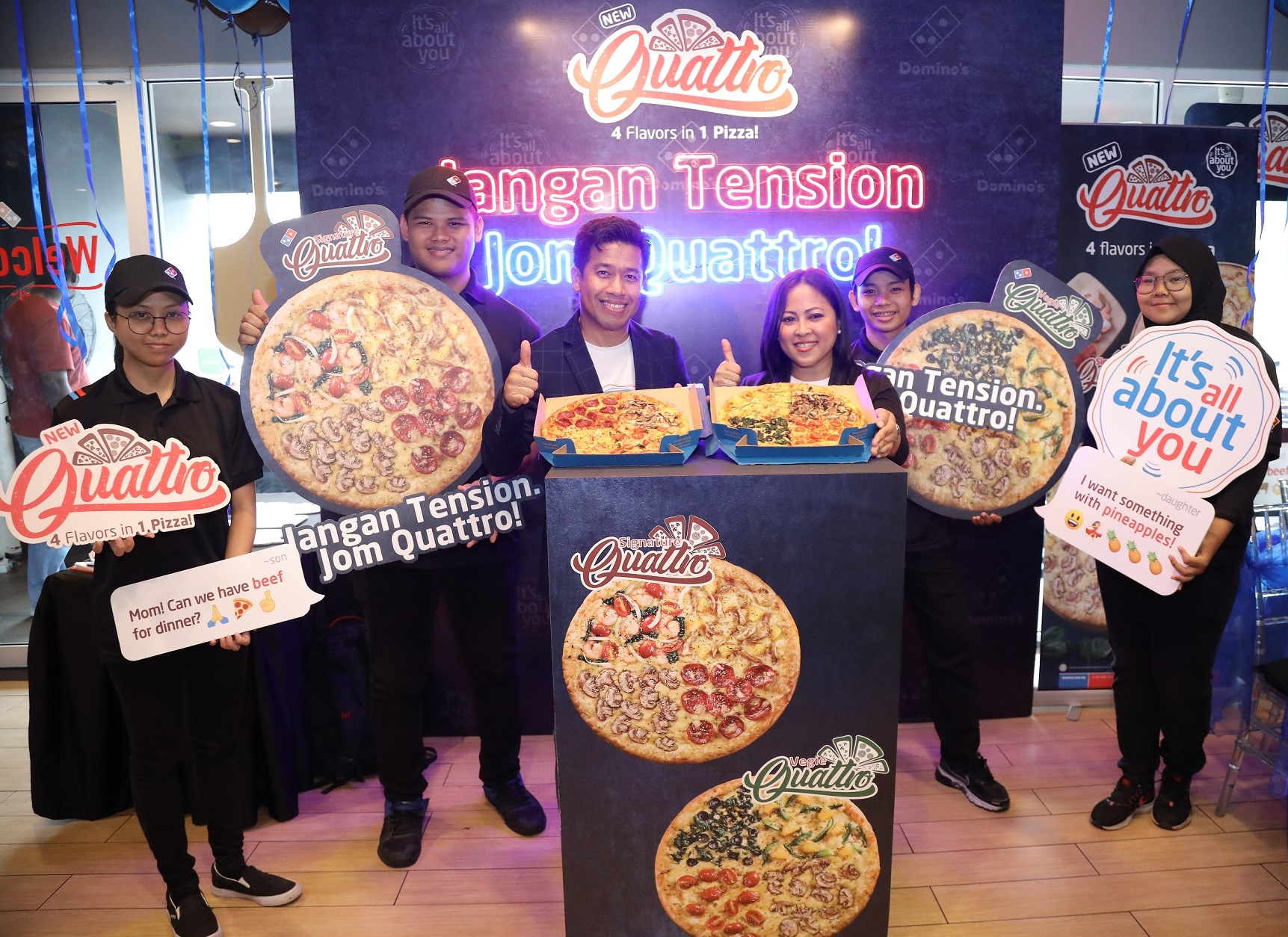 "4 Flavors in 1 Experience as Domino's Launches First-Of-Its-Kind Quattro Pizza" | Malaysian Foodie