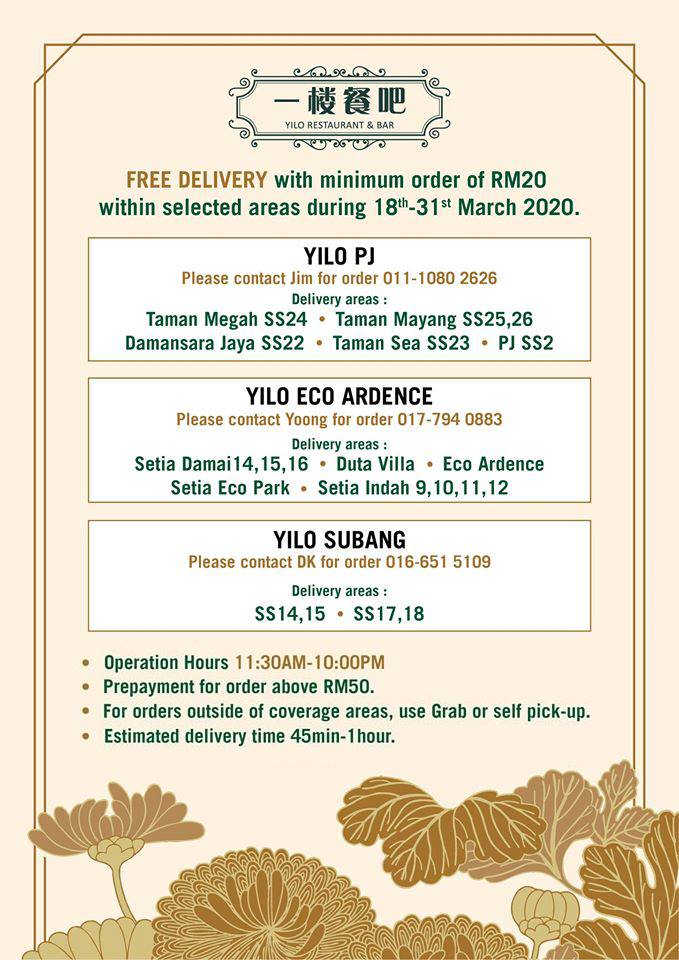 Yilo Restaurant provide you with takeaway! | Malaysian Foodie