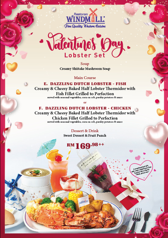 Valentine's Day Promo @ Restoran Windmill | Malaysian Foodie