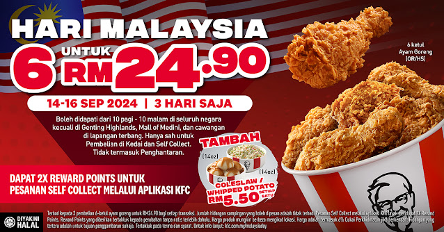 KFC MALAYSIA TREATS CELEBRATES 61st MALAYSIA DAY BY OFFERING SIX PIECES ...