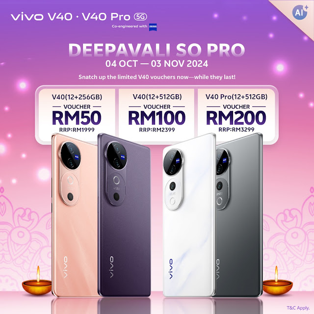 vivo Offers Up to RM 200 Off on the V40 and V40 Pro with Deepavali So ...
