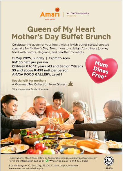 Mother's Day 2025: Queen of My Heart Mother's Day Buffet Brunch @ Amari KL | Malaysian Foodie